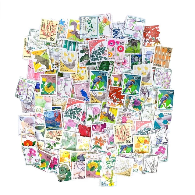 100 X USED small Japanese postage stamps - off paper £4.99 - PicClick UK
