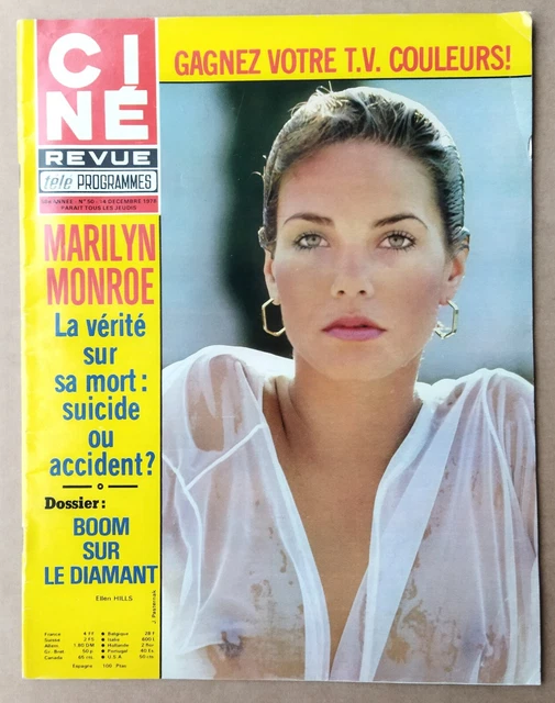 -- CINÉ TÉLÉ Revue (50). Marilyn Monroe -- Décembre 1978 EUR 5,00 - PicClick FR