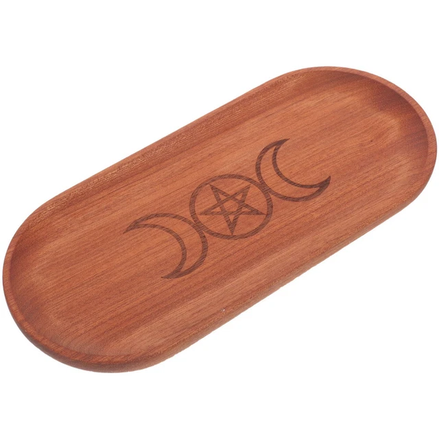 WITCH ALTAR TRAY Sacrificial Altar Wooden Prop Crystal Tray Desktop ...
