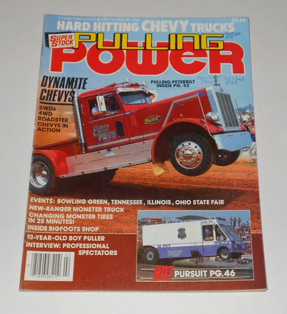 VINTAGE PULLING POWER Monster Truck Magazine February 1986 $100.00 ...