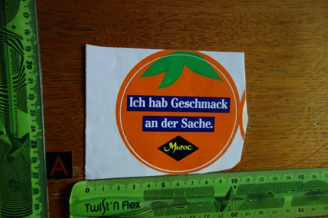 ALTER AUFKLEBER OBST Orangen Mandarinen Clementinen MAROC Spruch (C ...