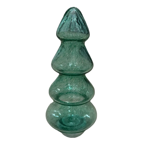 RARE! KOSTA BODA Art Glass Christmas Tree Sculpture Gunnel Sahlin Green ...