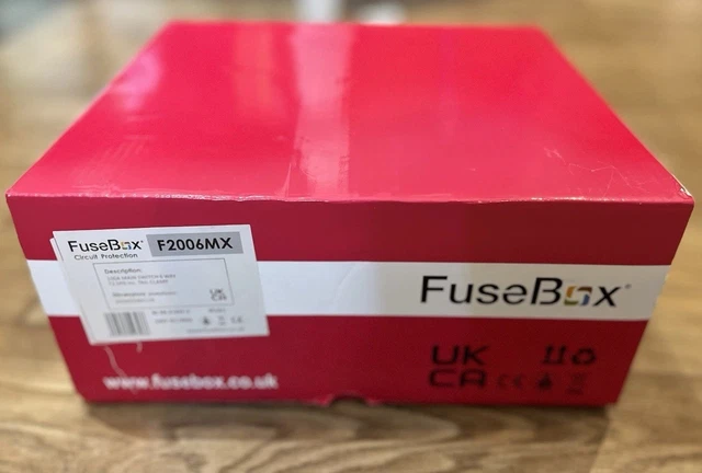 FUSEBOX F2006MX 6-WAY RCBO Main Switch Consumer Unit with T2 SPD plus 3 ...