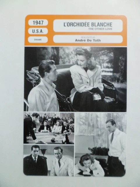 CARTE FICHE CINEMA 1947 L'ORCHIDEE BLANCHE Barbara Stanwyck David Niven ...