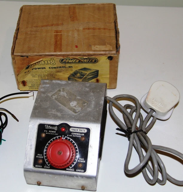 VINTAGE TRI-ANG P5 Power Controller Transformer 2x 12v DC Outputs + 15v ...