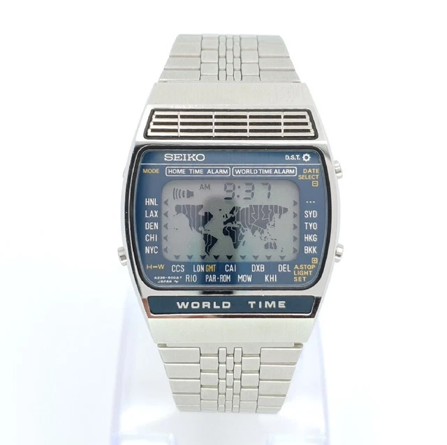 NOS SEIKO A239-502A World Time Vintage Digitaluhr Japan 1979 EUR 651,01 ...