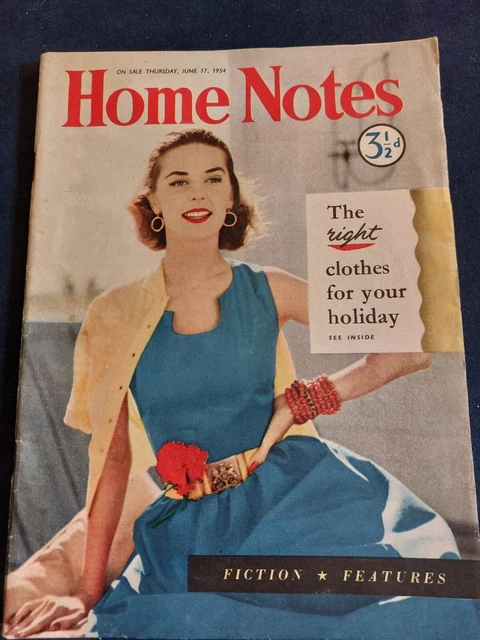 VINTAGE HOME NOTES Magazine 17 JUNE 1954 Mid Century Housewife Womans ...