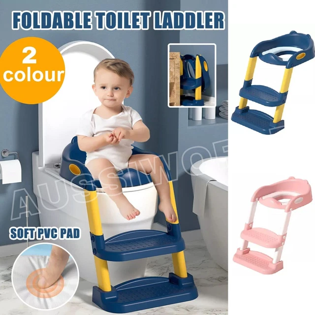 POTTY TRAINING TOILET With Soft Seat and Step Stool Ladder For Toddlers ...