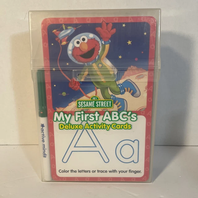 SESAME STREET MY First ABC’s Deluxe Activity Cards Set Large Wipe Off ...
