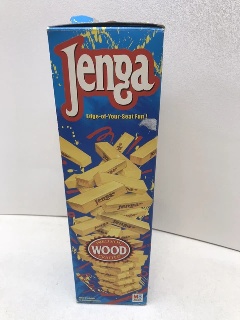 JENGA PRECISION WOOD Crafted Block Stacking Game 2000 Milton Bradley ...
