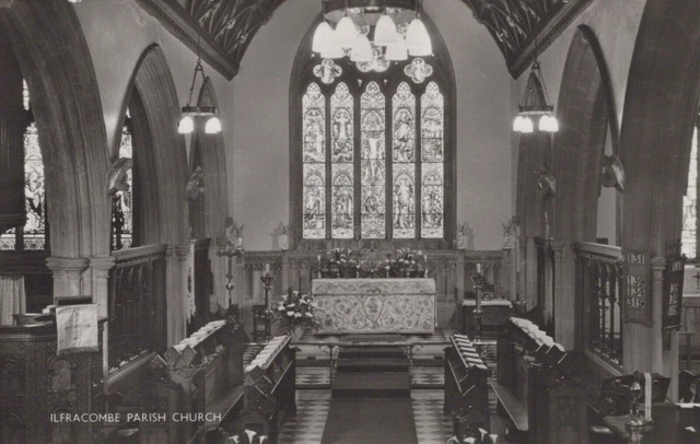 DEVON POSTCARD - Interior of Ilfracombe Parish Church RS24649 £2.38 ...