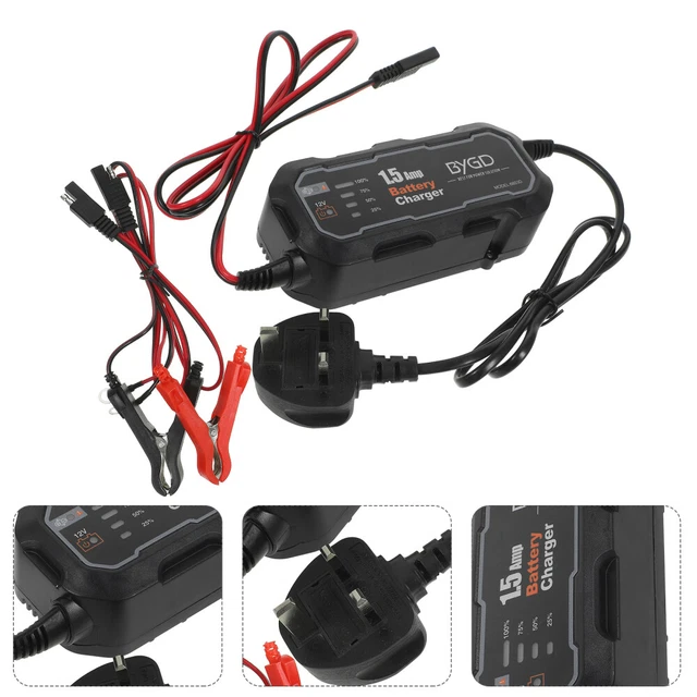 12V AUTOMATIC SMART Trickle Charger for Motorcycle Motorbike Car UK ...