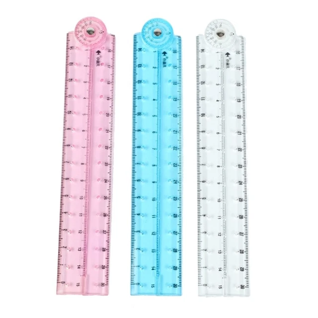 FOLDING RULER MATH Drawing Ruler Straight Ruler Measuring length 0-30cm ...