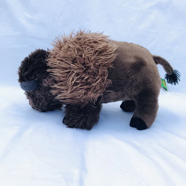 WILD REPUBLIC REALISTIC Bison Plush - About 12” Long - Buffalo Stuffed ...