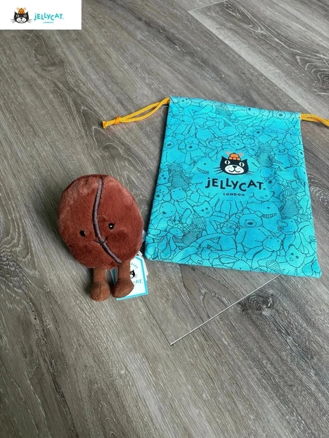 JELLYCAT AMUSEABLE COFFEE bean soft toy 8x13cm Plush Toy tags+dust bag ...
