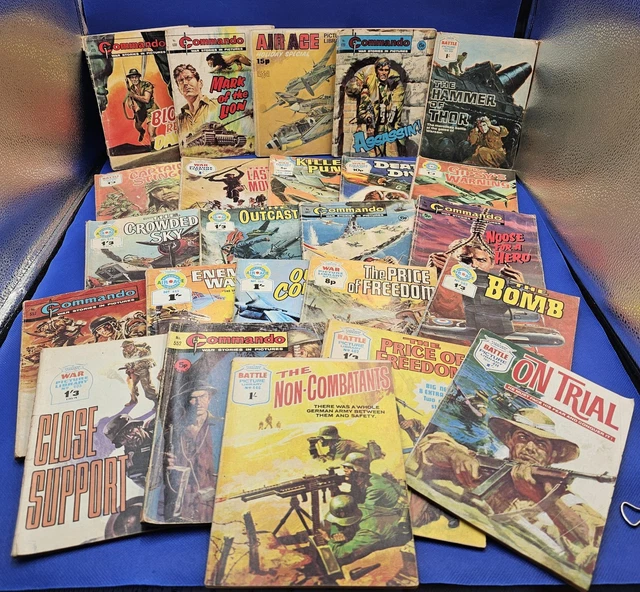 BATTLE, WAR PICTURE Library, Commando Bundle Comic Books £25.00 ...