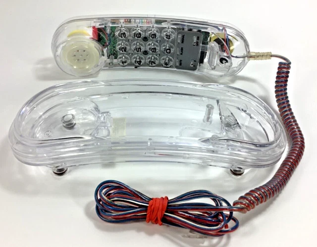 VINTAGE RETRO CLEAR See Through Landline Phone Model HAC8034 $39.95 ...