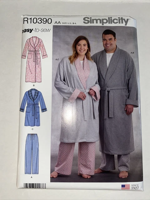 SIMPLICITY SEWING PATTERN 8804 10390 Robe Pants Unisex Adult Size S-L ...