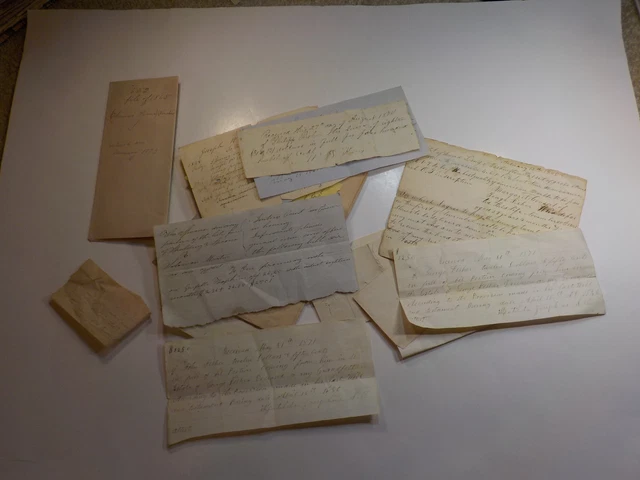 24 ANTIQUE DOCUMENTS 1800s Collection Papers Ephemera History United ...