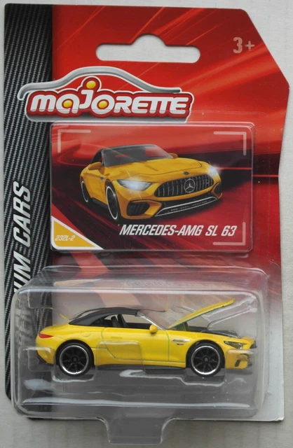 MAJORETTE PREMIUM CARS Mercedes-AMG SL 63 Cabrio giallo nuovo/IMBALLO ...