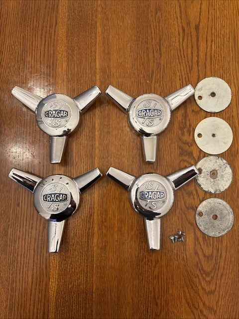 CRAGAR SS CHROME Wheel Spinner Center Caps Vintage Set of 4 * LQQK ...