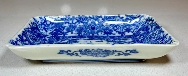 ANTIQUE CHINESE BLUE & White Rectangular Porcelain Dish £0.78 - PicClick UK