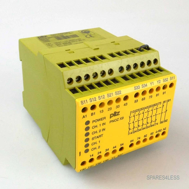 PILZ EMERGENCY STOP switching device PNOZ X9 120VAC/24VDC 7S2Ö 774605 ...