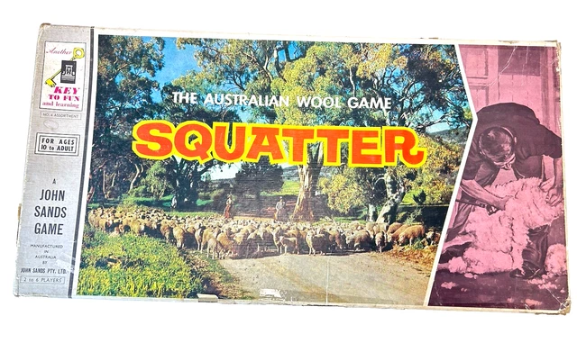 RARE VINTAGE 1961 SQUATTER Australian Wool Board Game - John Sands ...