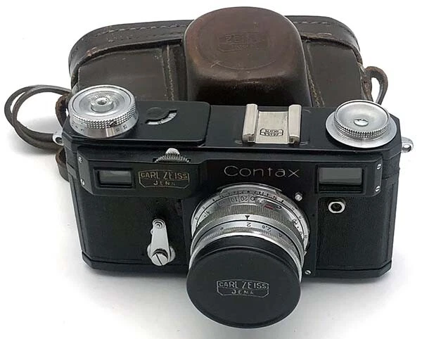 SOVIET COPY OF Contax IIa Carl Zeiss Jena BLACK camera with Sonnar 2 ...