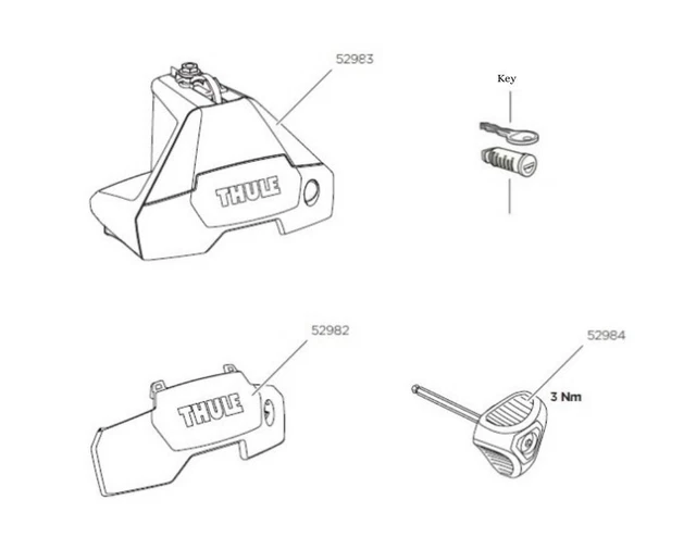 THULE EVO CLAMP Footpack 7105 Spare Parts Multi-Listing Breakdown £39. ...