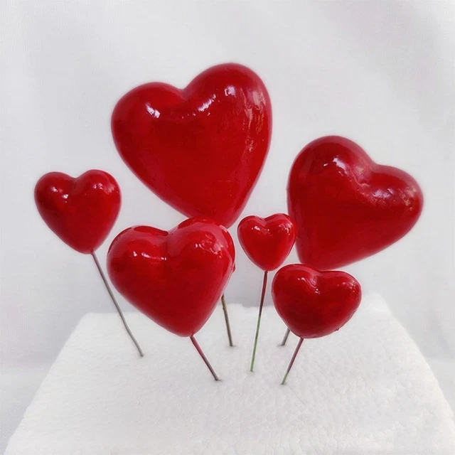 BAKING HEART-SHAPED CAKE Topper Cake Insert Set Birthday Party Supplies ...