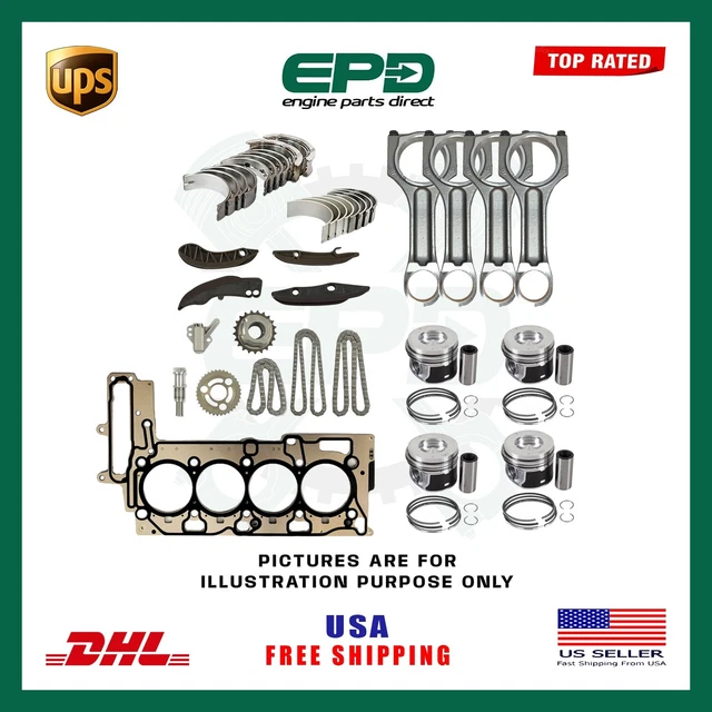ENGINE REBUILD KIT For Bmw N47 N47D20 Pistons Rings Set 2.0 Diesel ...