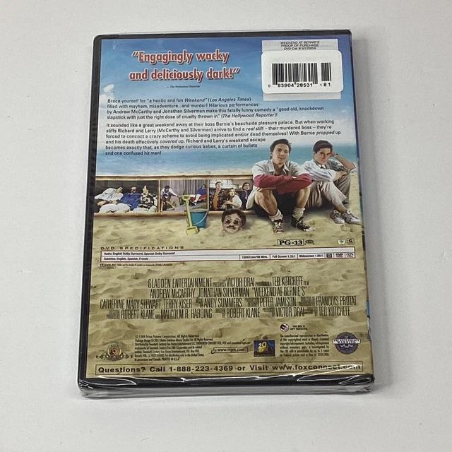 WEEKEND AT BERNIE'S DVD 1989 Comedy Andrew McCarthy Jonathan Silverman ...