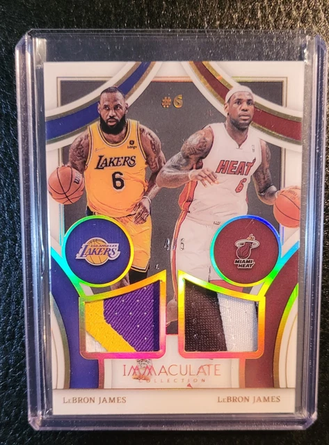 2021-22 IMMACULATE COLLECTION LeBron James Dual Game Worn Patches #4/6 RARE 🔥 $7,500.00 ...