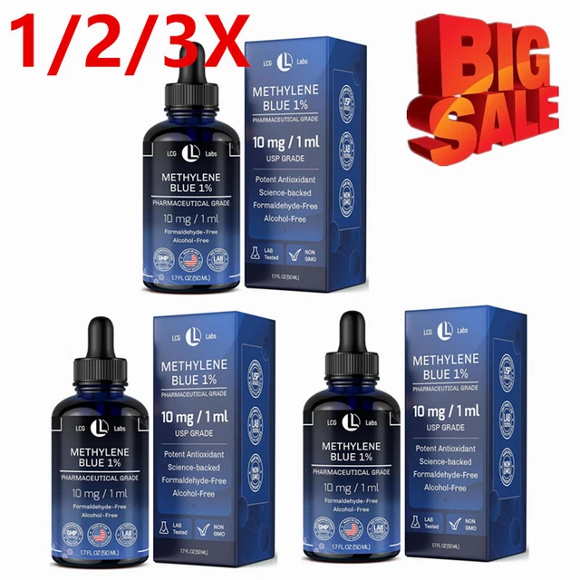 1/2/3X METHYLENE BLUE 1% Solution Pharma Grade. Highest Quality. UK ...