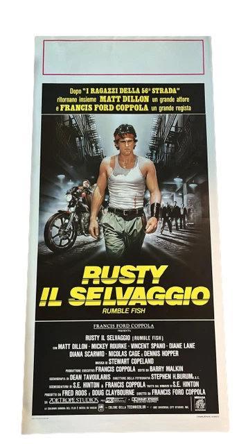LOCANDINE RUSTY IL Selvaggio Rumble Fish Matt Dillon Mickey Rourke Anno ...