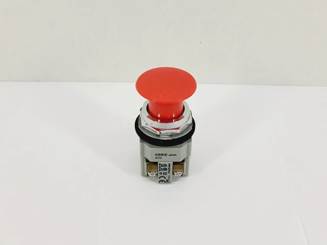 IDEC RED MUSHROOM Head Push Pull Switch Selector w/ BST010 N.O ...