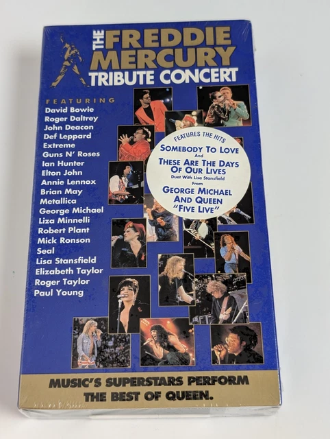 FREDDIE MERCURY TRIBUTE Concert VHS 1993 Buena Vista Video New Sealed ...