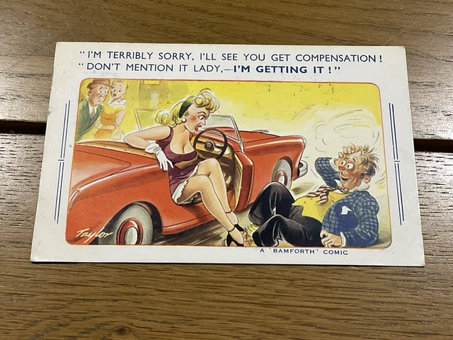 VINTAGE BROWN TRIANGLE BAMFORTH * COMIC HUMOUR POSTCARD ** £5.00 ...