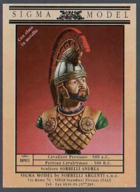 SIGMA MODEL BY Sorbelli Argenti-Busto Cavaliere Persiano 500 Ac Raro ...