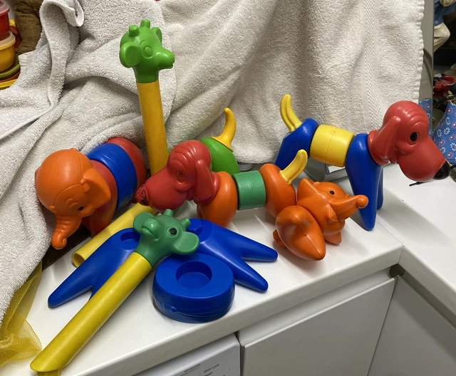 VINTAGE 1966 TUPPERWARE Tuppertoys Zoo It Yourself Plastic Animal Toys ...