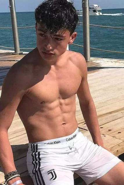 Shirtless Male Beefcake Muscular Ocean Pier Jock Hunk Man Dude Photo