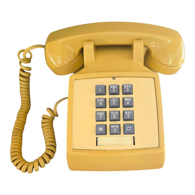 VINTAGE 1975 YELLOW Bell system Western Electric 2500D Push Button ...