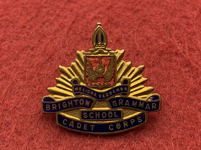 POST WW2 ORIGINAL Australian BRIGHTON GRAMMAR SCHOOL CADET CORPS Collar ...