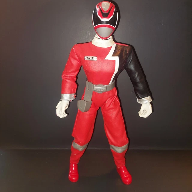 POWER RANGERS SPD 12" Talking Red Ranger Jack Landors Raise Visor ...