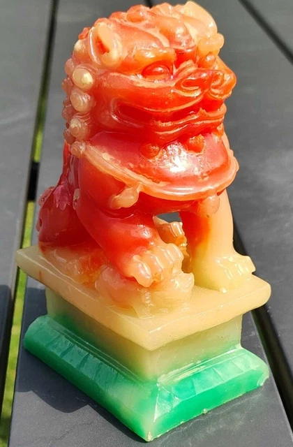 STATUE CHIEN DE Foo/Fu, lion Chinois, symbole Feng Shui de protection ...