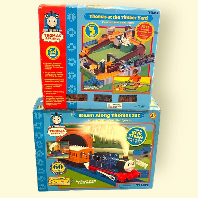 THOMAS & FRIENDS MOTORIZED ROAD RAIL SYSTEM Steam Along THOMAS Timber ...