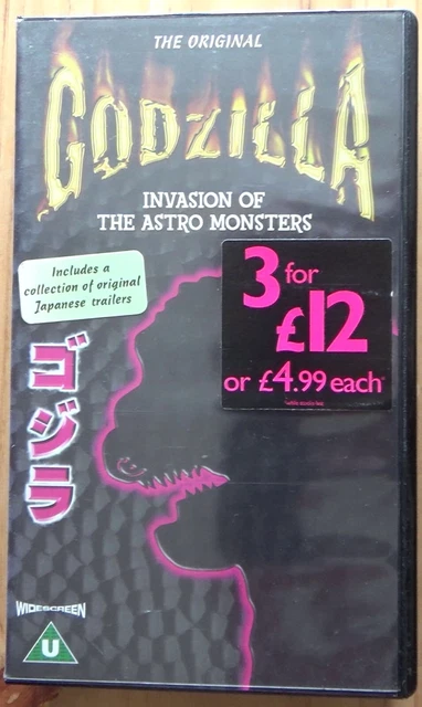 GODZILLA: INVASION OF the Astro Monsters (Rare VHS Tape!) $23.45 ...