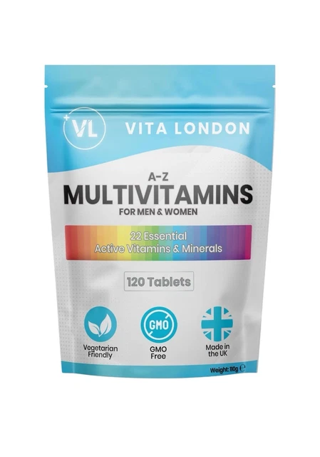 MULTIVITAMIN TABLETS FOR Women & Men | 22 Essential 120 count (Pack of ...