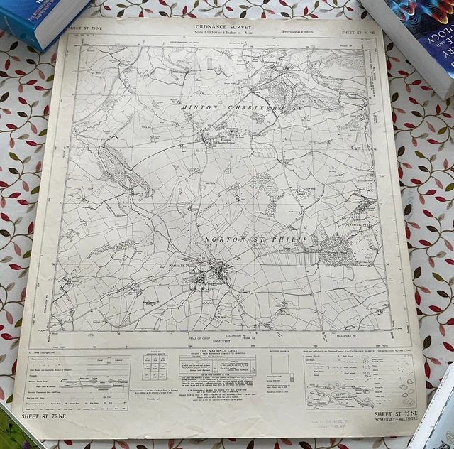 OS SHEET ST 75 NE Map Provisional Ed 1961 Norton St Philip Hinton ...